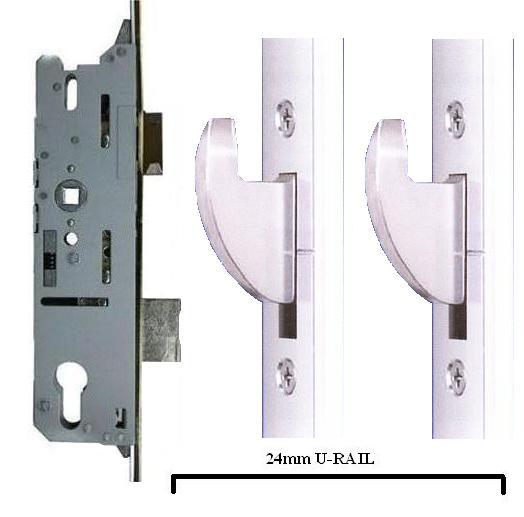 2 Hook Latch & Deabolt 24mm U-Rail Faceplate (FUH4) - King Solutions ...