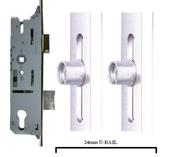 4 Roller, Latch & Deadbolt 24mm U-Rail Faceplate (FUH17) - King ...