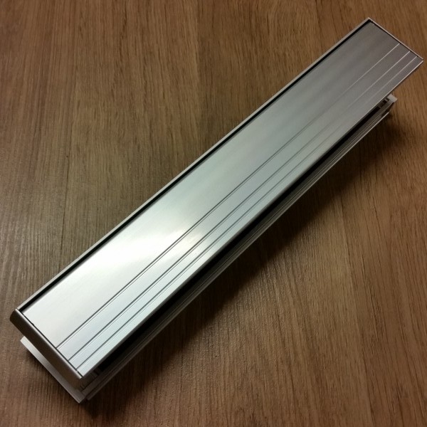 Silver 12″ Slimline letterbox (lb12slscs) – King Solutions – UK Door Locks